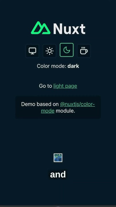 Dark Mode Made Easy With This Nuxt3 Module #nuxt3 #nuxtjs # ...