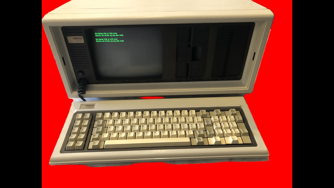 Vintage Compaq Portable Plus Computer - YouTube