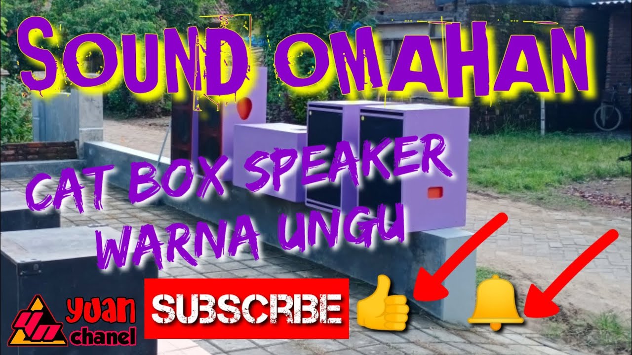 Sound omahan. Cat box speaker warna ungu,ganti warna baru, - YouTube