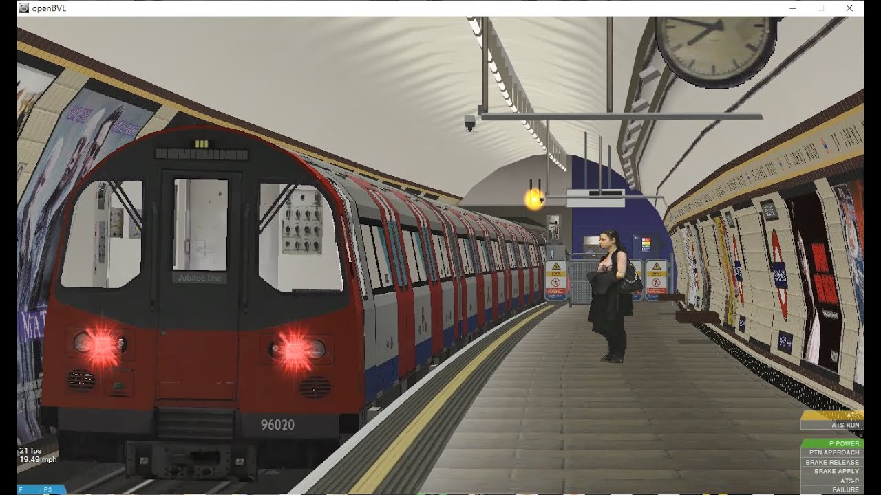 OpenBVE London Underground Jubliee Line To West Hampstead - YouTube