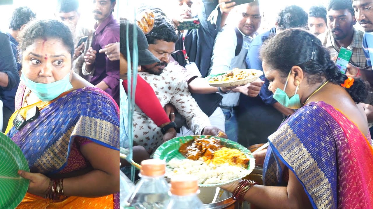 Hyderabad Famous Kumari Aunty Serves Unlimited Non Veg Meals ...