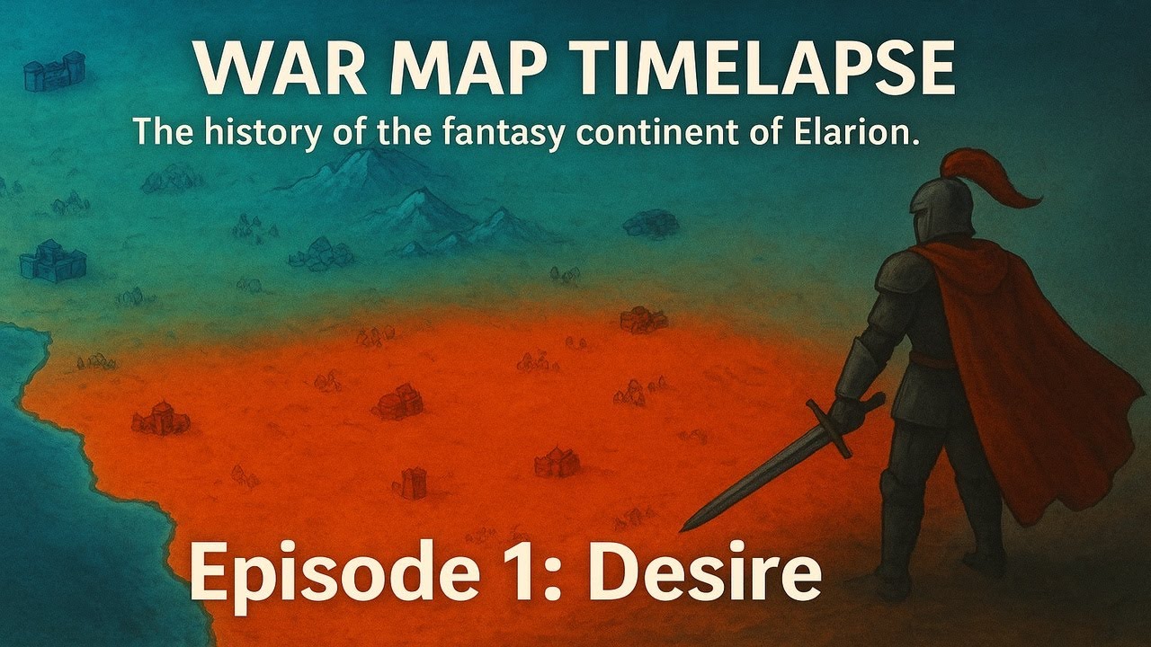 War Map timelapse - The history of the fantasy continent of Elarion. Episode 1: Desire - YouTube