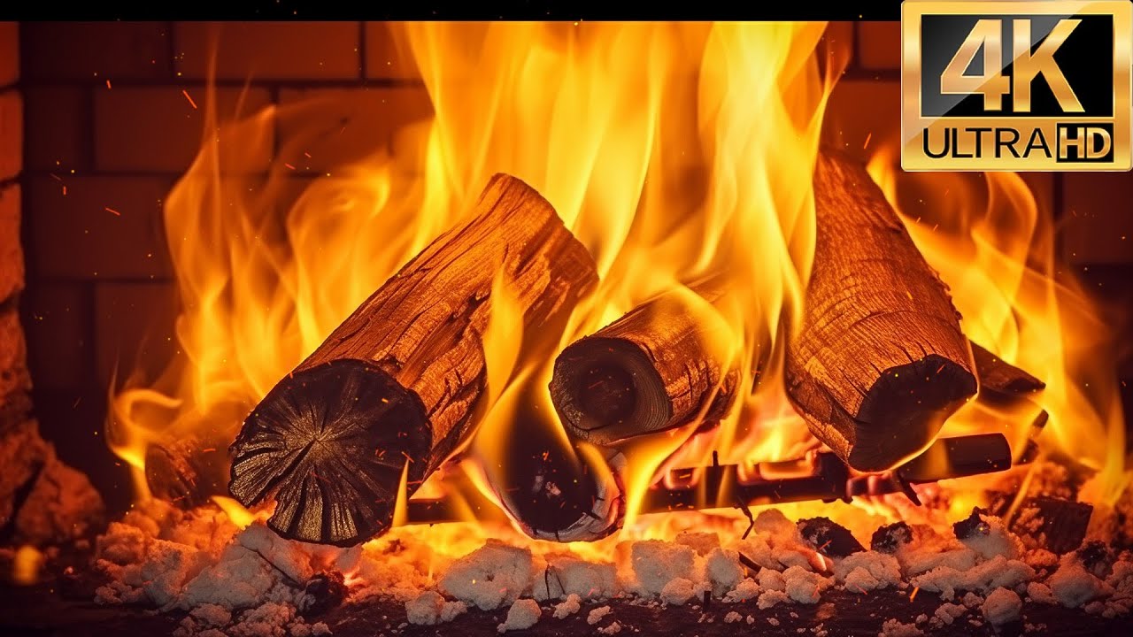 Tranquil Fireplace 4K 🔥 10 Hours of Soothing Fireplace Sounds for Deep ...