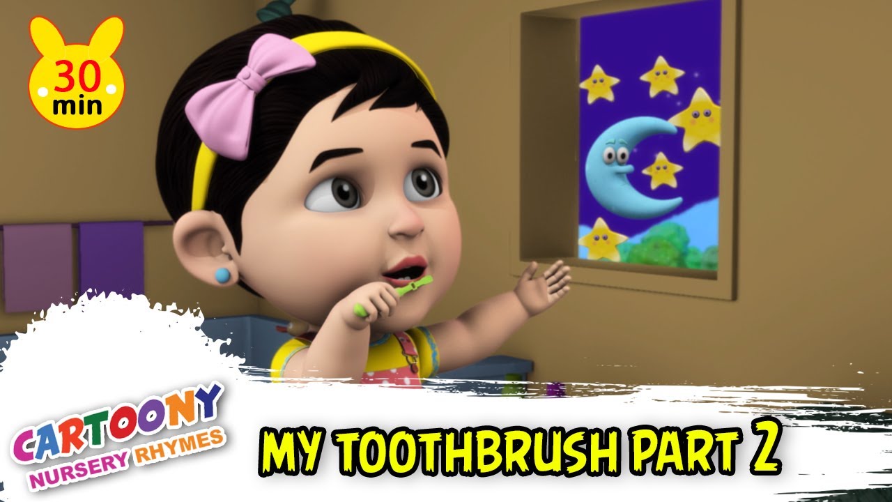 My Toothbrush Part 2 | Junior KG Poems & Songs for Children | Cartoony ...