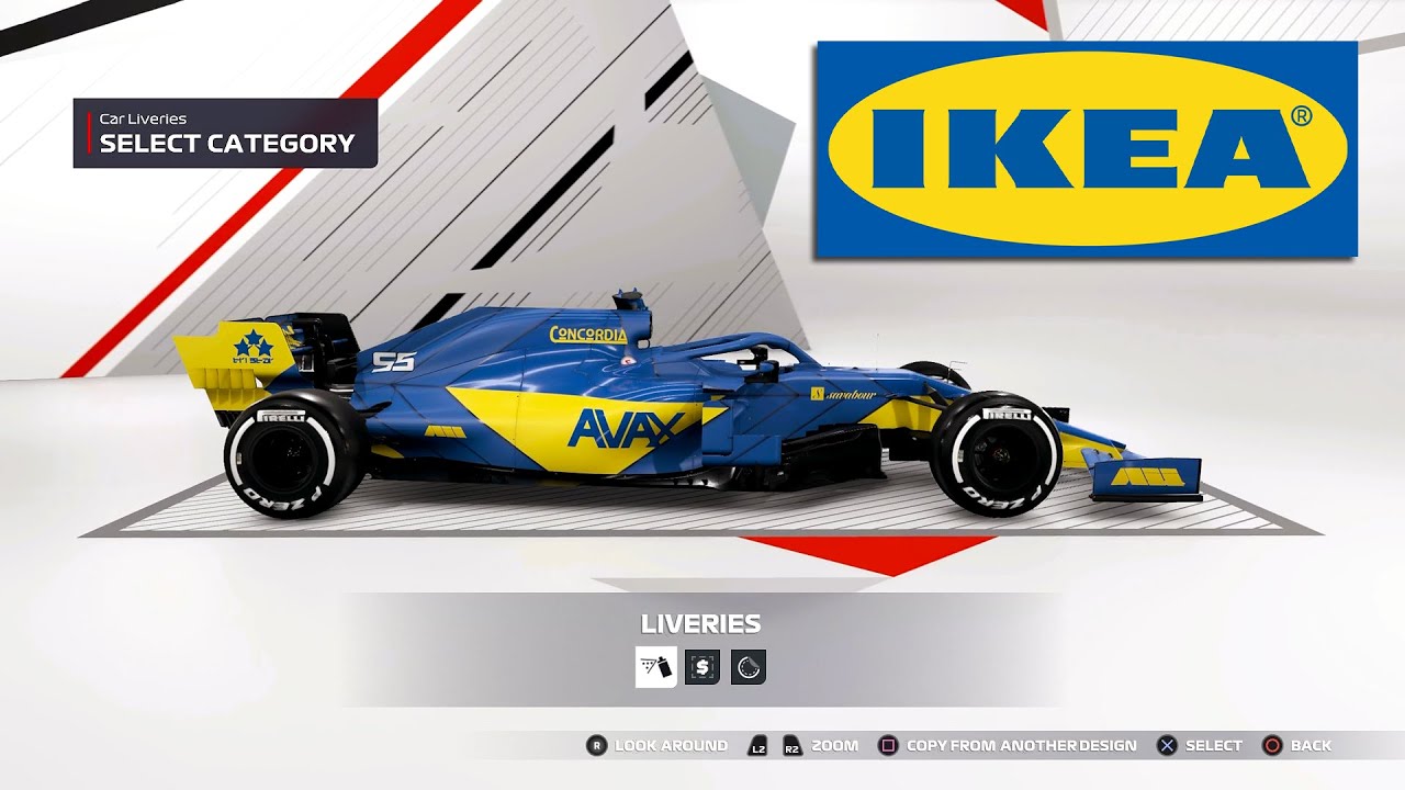 IKEA inspired LIVERY in F1 2021 (F1 2021 My Team & Online) - YouTube
