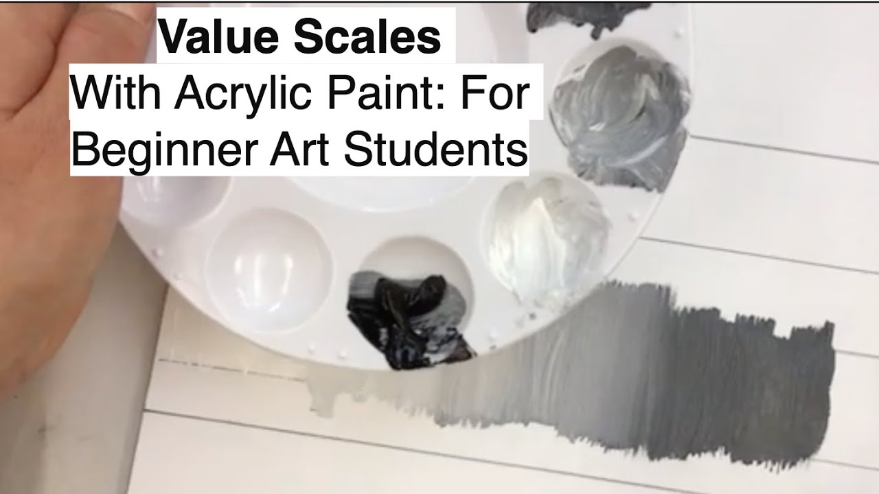 Value Scales With Acrylic Paint: For Beginner Art Students - YouTube