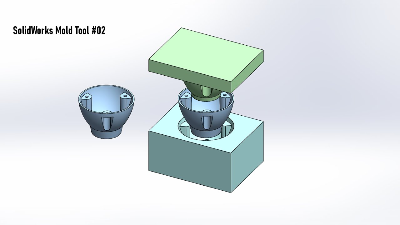 SolidWorks Tutorial | Mold Tool | Core Cavity Extraction #02 - YouTube