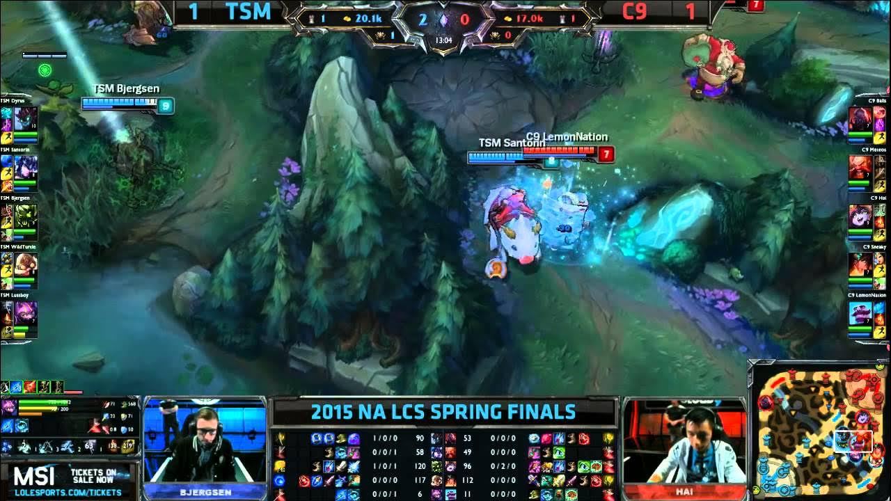 TSM vs Cloud 9 | Game 3 Grand Finals S5 NA LCS Spring 2015 playoffs | Team Solomid TSM vs C9 G3 ...