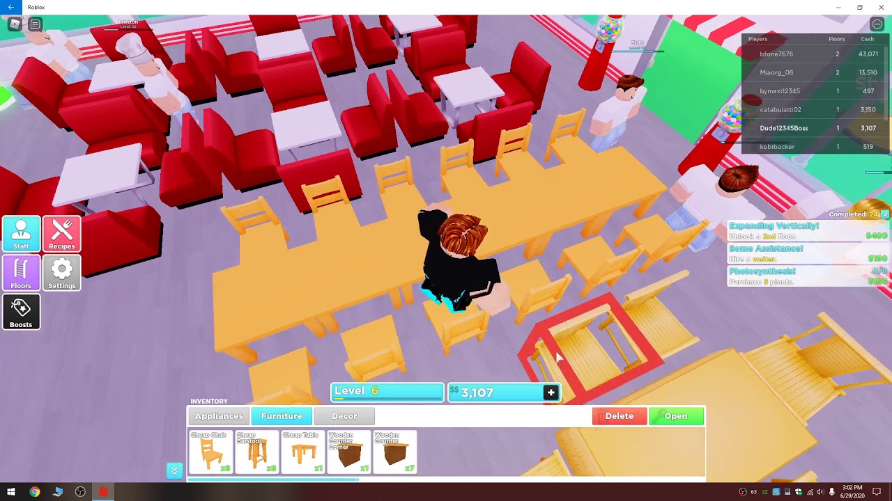 Roblox My Restaurant 2nd Floor - YouTube
