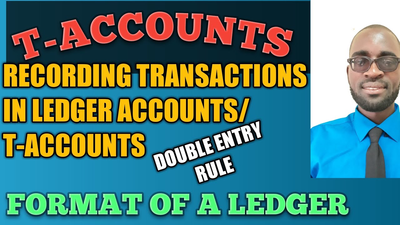 T-Accounts/Recording Transactions in Ledger Accounts/Double Entry Rule ...