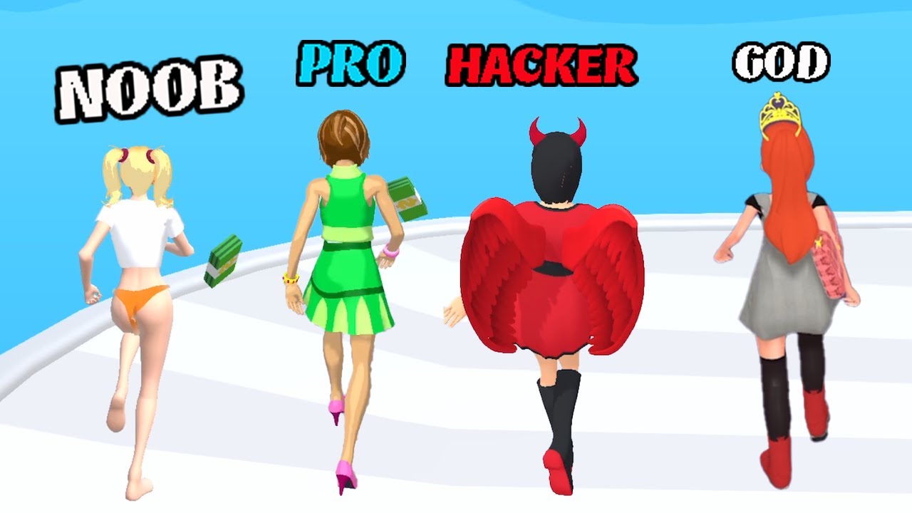 NOOB vs PRO vs HACKER vs GOD - Beauty Run , Queen Bee! ... - YouTube