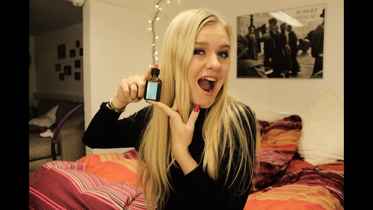 Kristine Sloth: Sådan bruger jeg Moroccanoil Treatment! - YouTube