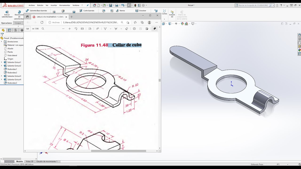 collar de cubo en Solidworks 2018 - YouTube