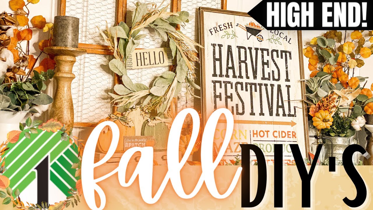 🌟NEW HIGH END DOLLAR TREE FALL FARMHOUSE DIY'S DIY'S | HIGH END FALL ...