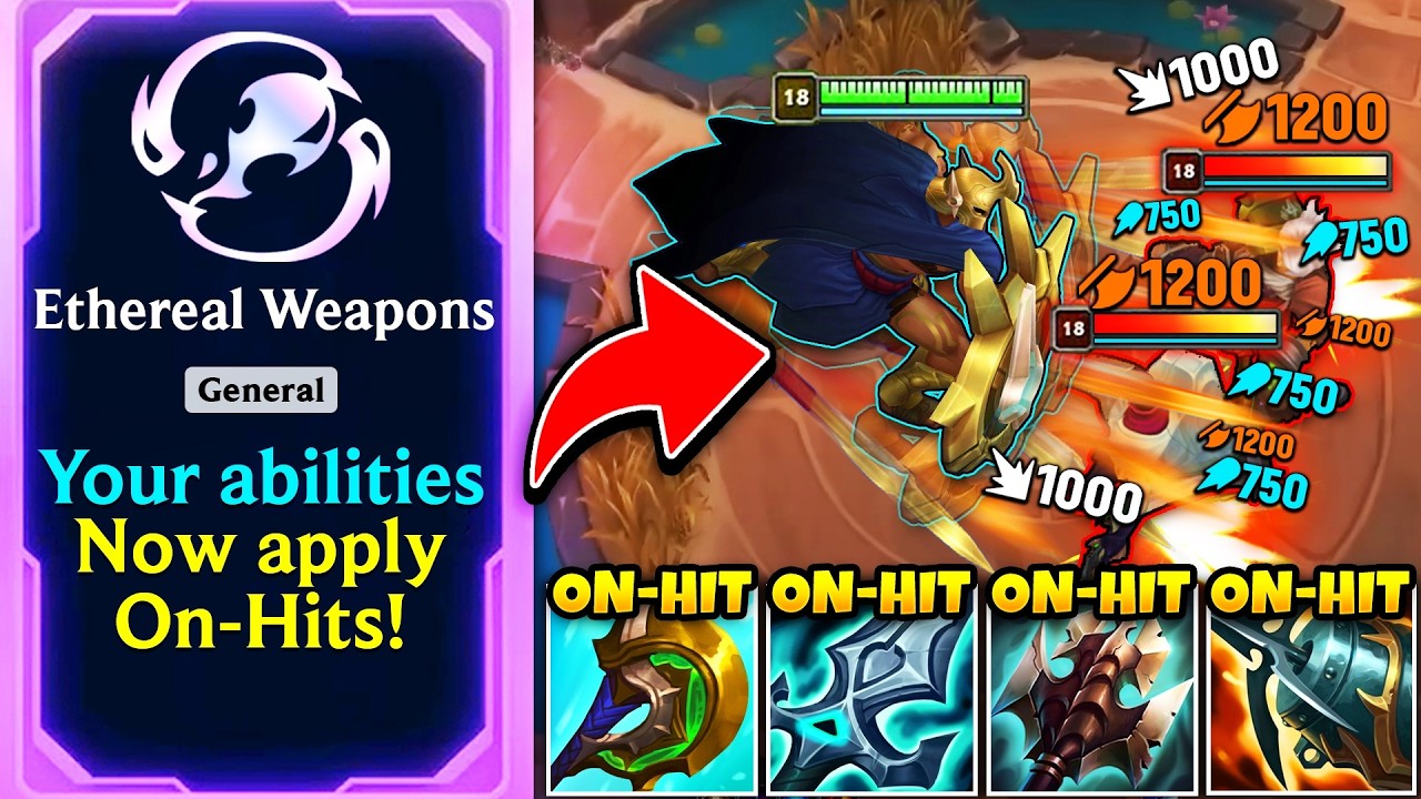 Pantheon, but I apply 20 ON-HIT effects at once... Ethereal Weapon ...
