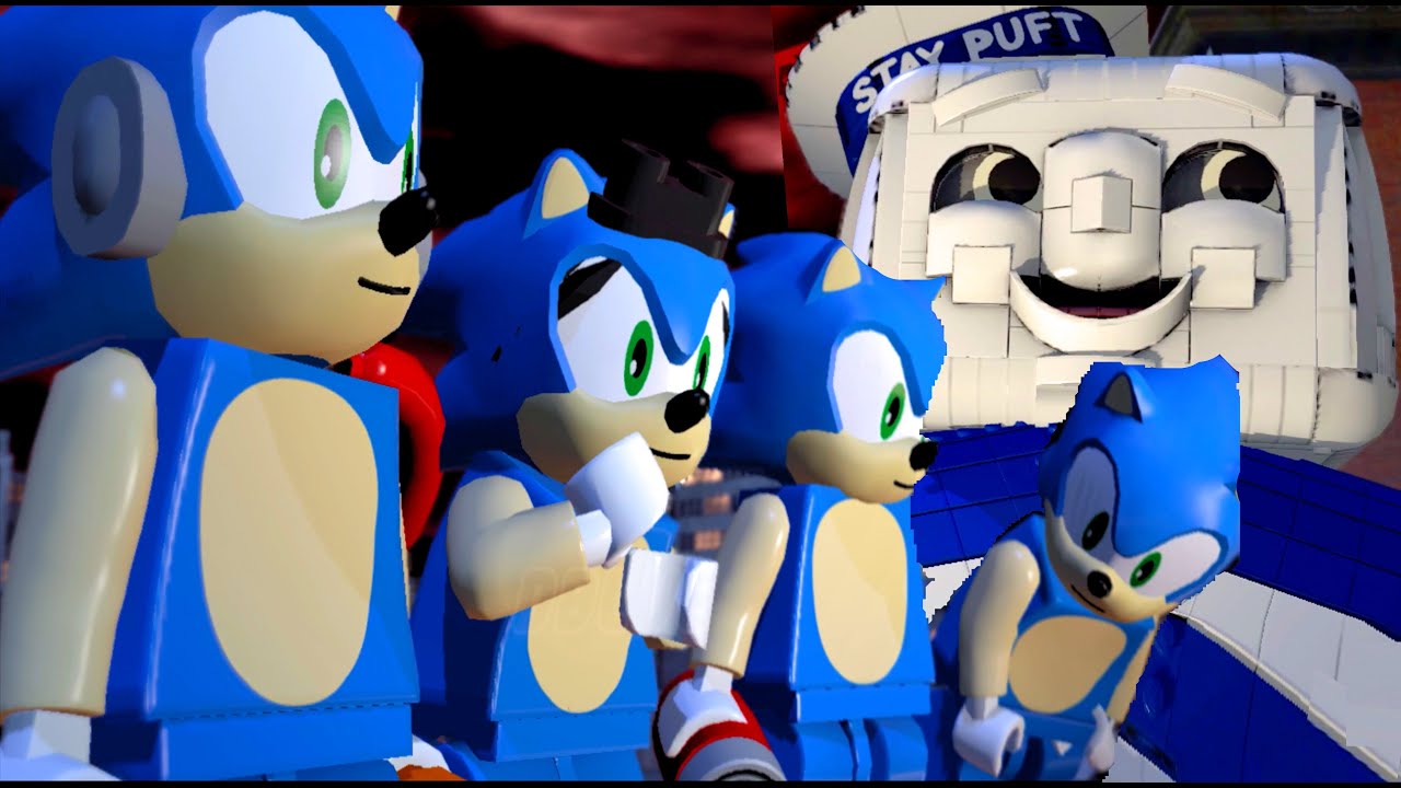 LEGO SONIC Becomes The Ghostbusters & Defeat Stay Puft Marshmallow Man ...