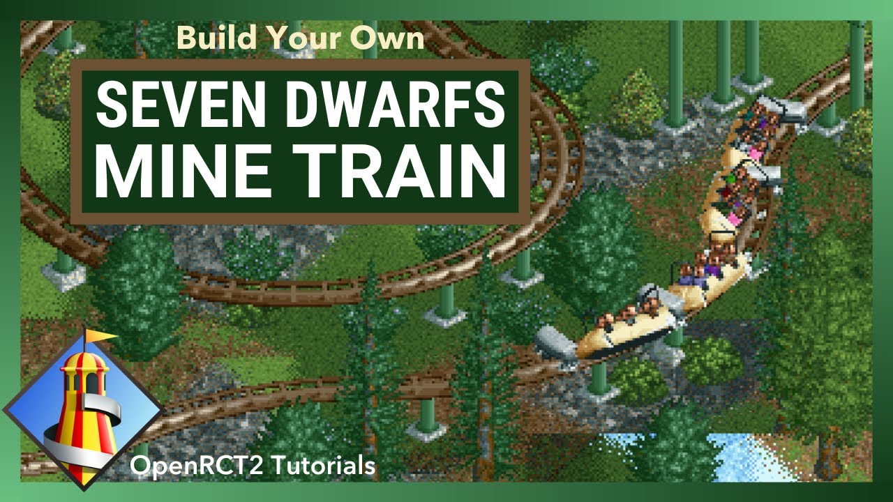 Seven Dwarfs Mine Train Coaster - Open RCT2 Tutorials - YouTube