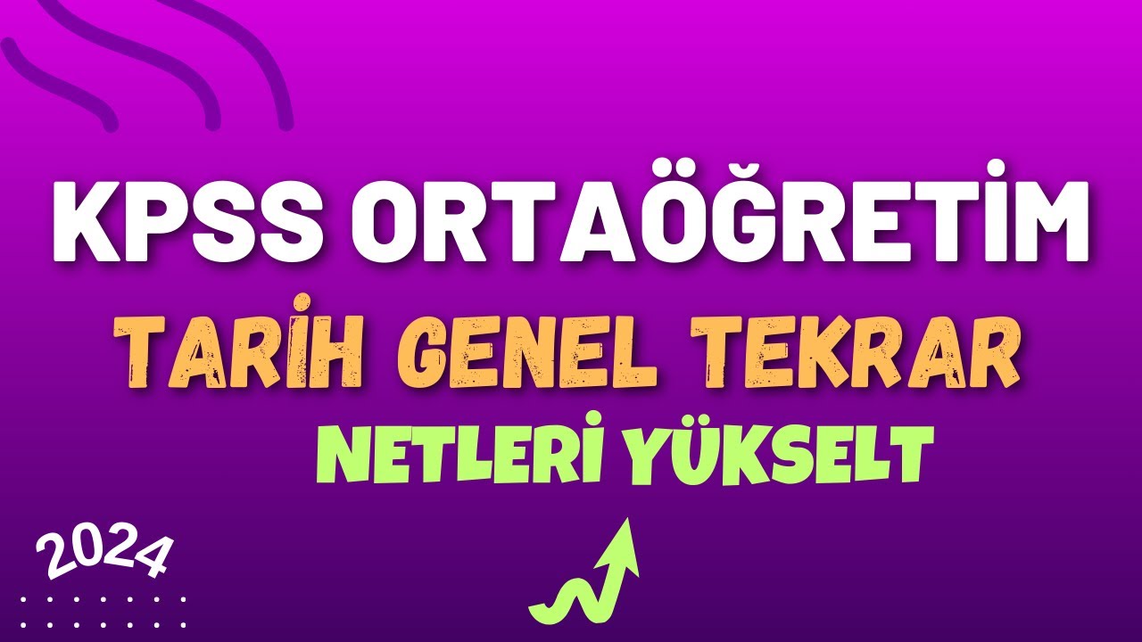 1) KPSS Ortaöğretim 2024 | Tarih Genel Tekrar | Ali Gürbüz #kpss #kpss2024 - YouTube