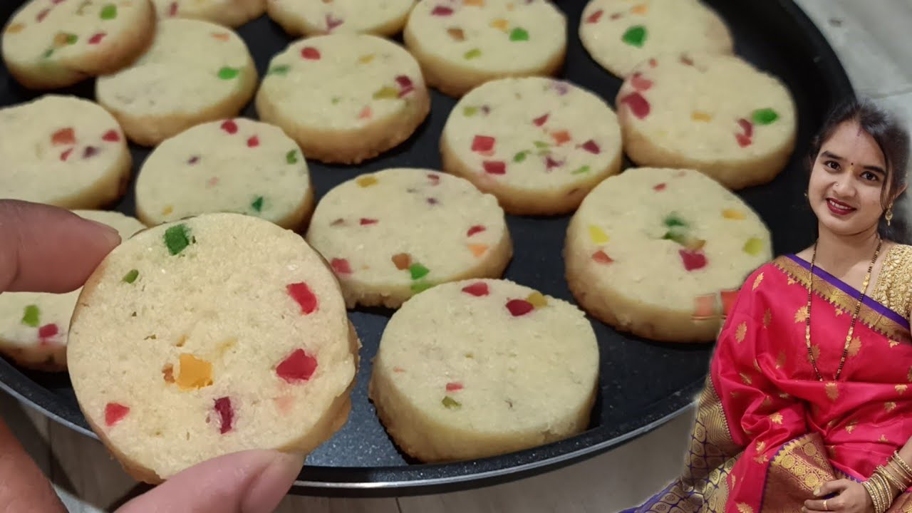 Tutti Frutti Biscuits Recipe without Oven, Egg, Butter | Eggless Tutti ...