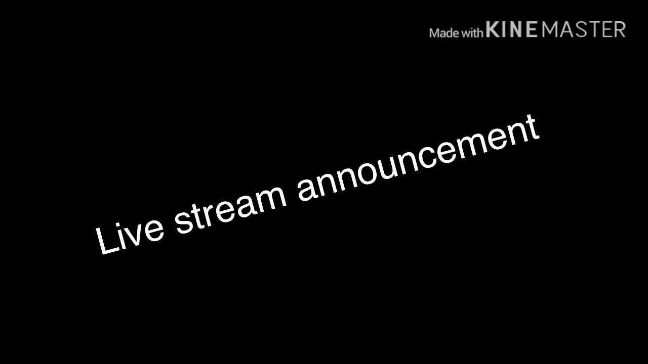 Live stream announcement - YouTube