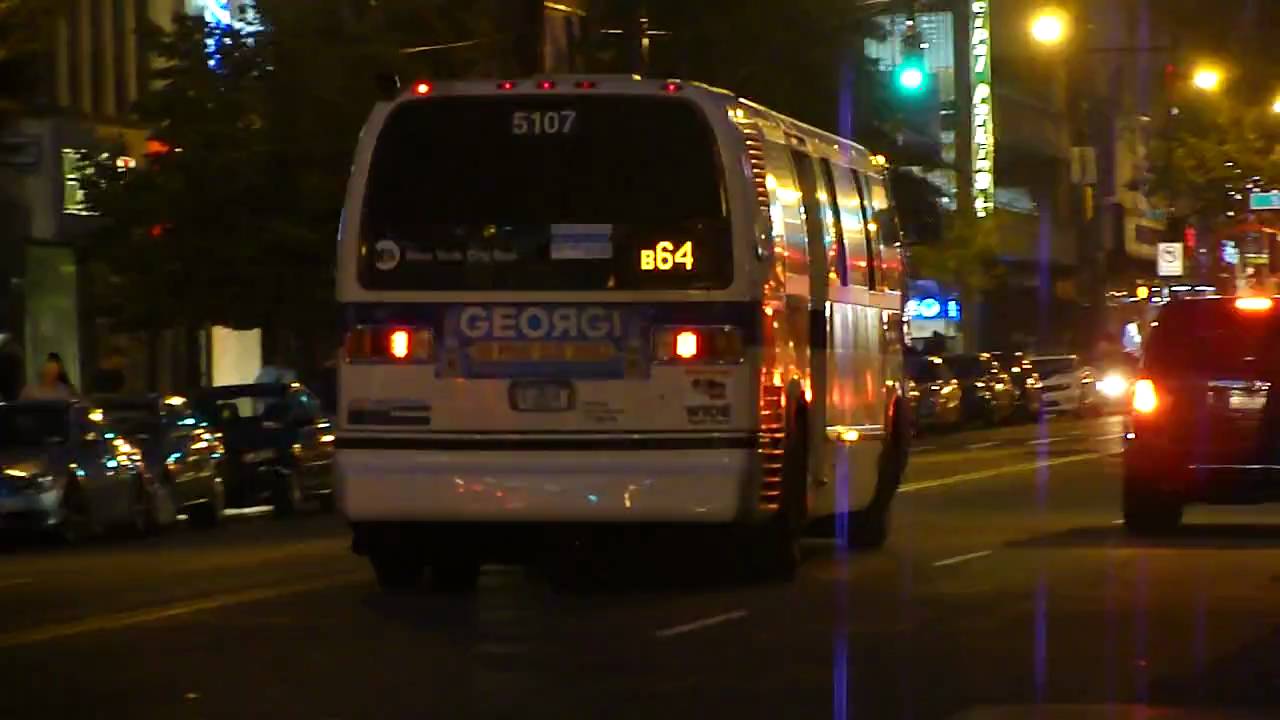 MTA NYC Bus: 1998 Nova-RTS B64 Bus #5107 on 4th Ave & 86th St - YouTube