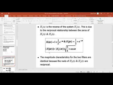 Pole Zero Method of Filter Design - YouTube