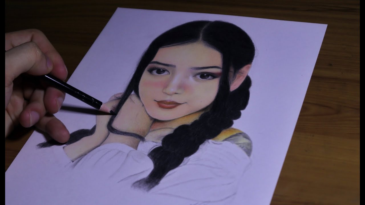 Realistic Drawing of Bella Poarch | Brutfuner - YouTube