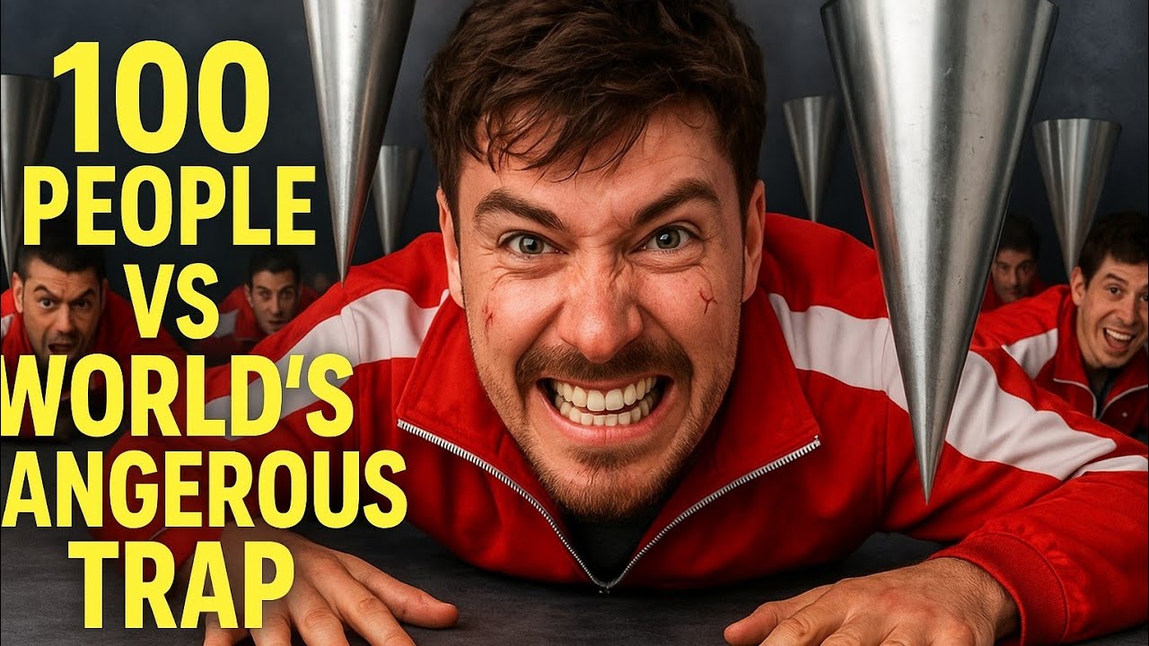 100 people vs world's biggest trap - YouTube