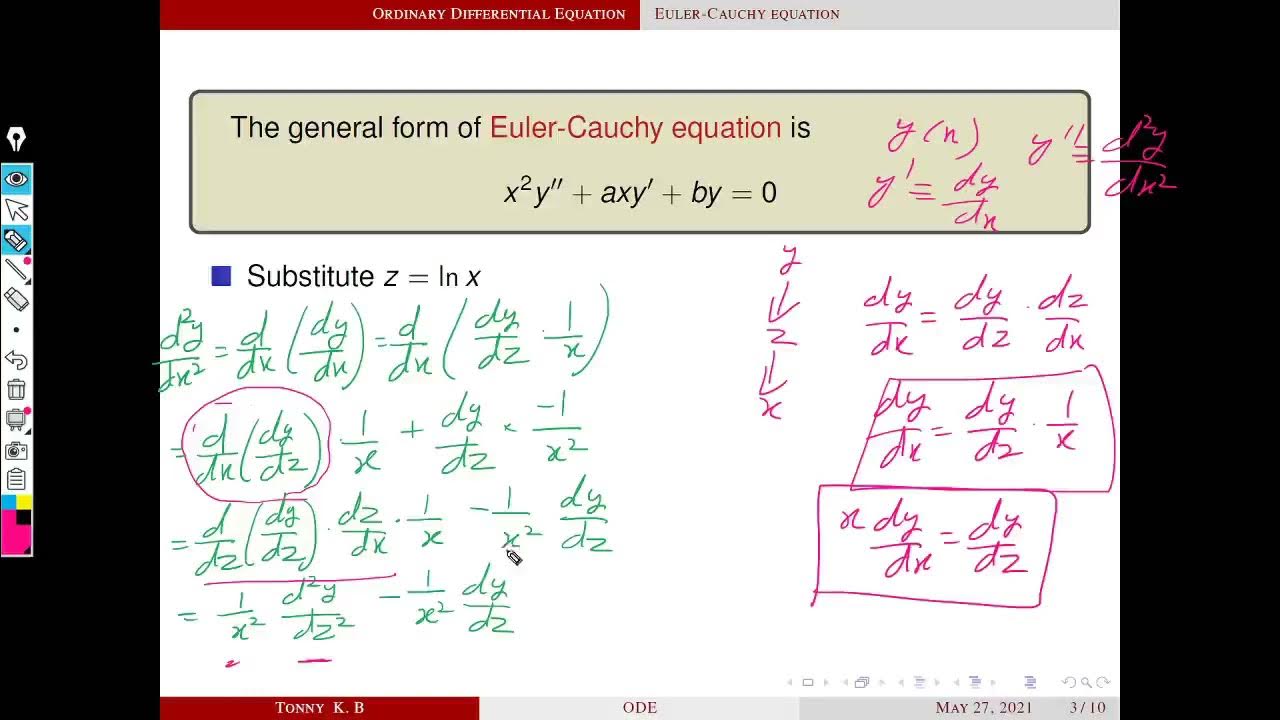 Cauchy-Euler equation | ODE | Mod3-03 - YouTube