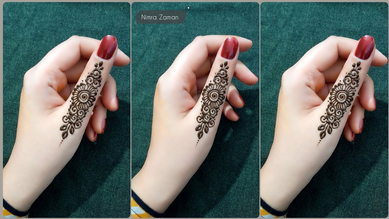 Thumb henna tattoo | thumb mehndi tattoo design | simple one finger ...