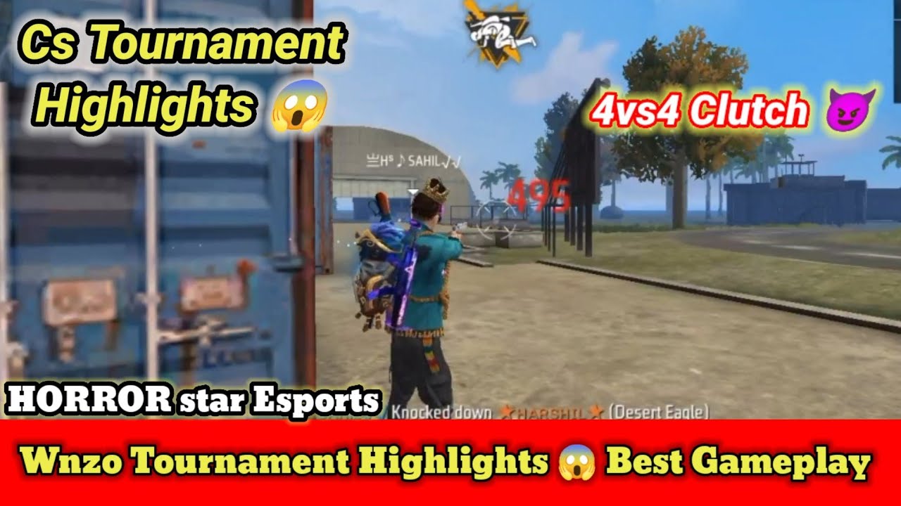 Cs Tournament Highlights 😱 4vs4 Clutch 😈 Free Fire Max Cs Tournament ...