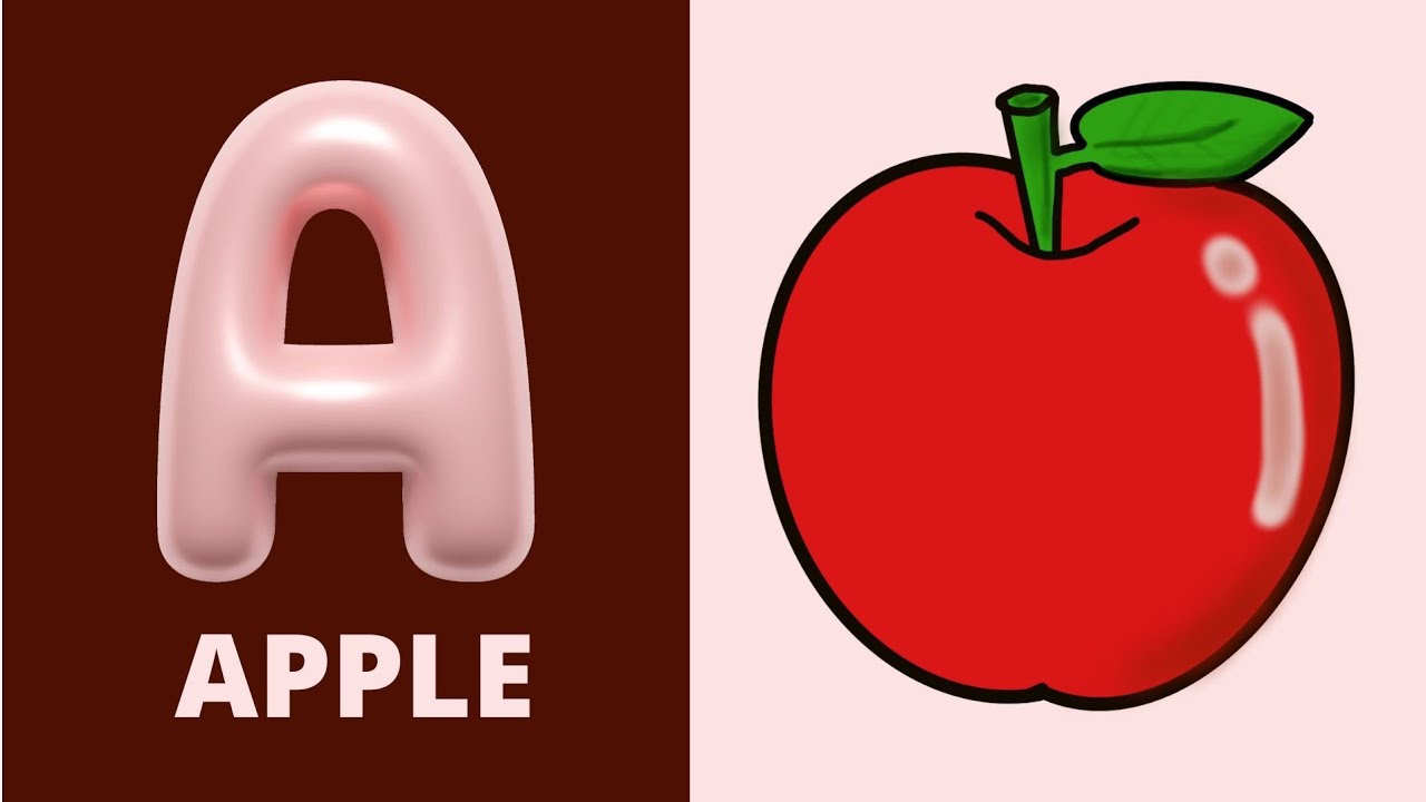 English Alphabet A For Apple | Belajar ABC Bahasa Inggris A untuk Apel ...