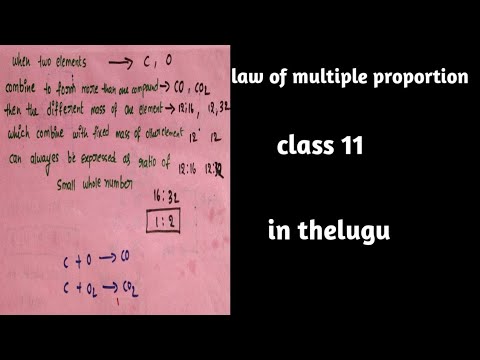 Law of multiple proportion...👍 - YouTube