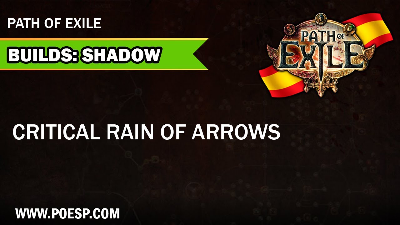 Build Shadow Critical Rain of Arrows Path of Exile - YouTube