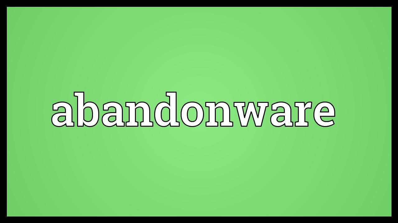 Abandonware Meaning - YouTube