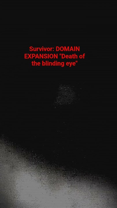 Survivor's domain expansion💀 - YouTube
