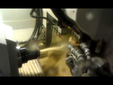 Spindle Sync Threading Swiss machine - YouTube