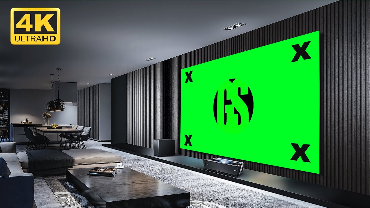 Media Room Black Movie Theater | Free Green Screen 4K 🟢 - YouTube