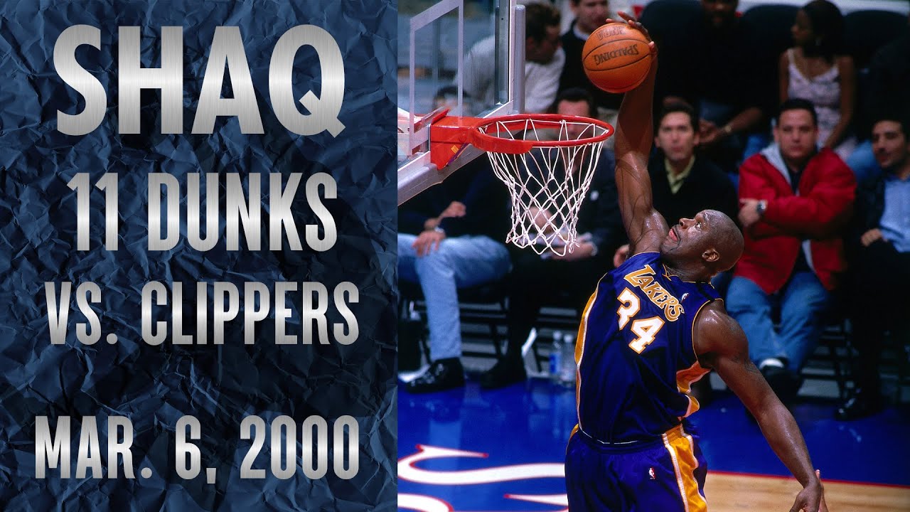 Shaq Dunkfest - 11 Dunks in 3 Quarters (2000) - YouTube