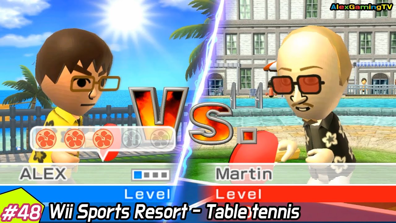 Wii Sports Resort (Wii 스포츠리조트 탁구) Table tennis - Player Alex #048 - YouTube