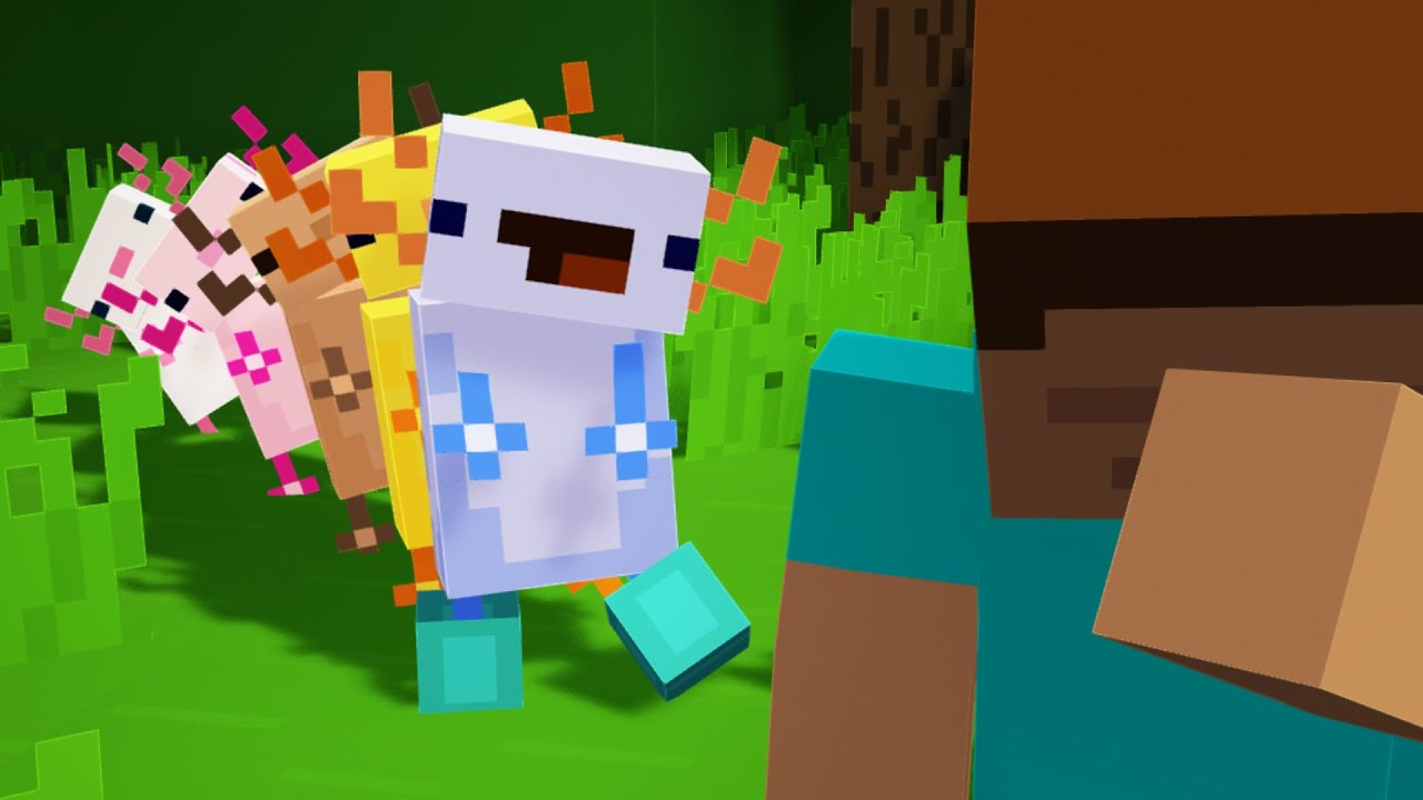Minecraft Dancing Axolotls (Part 4) - YouTube
