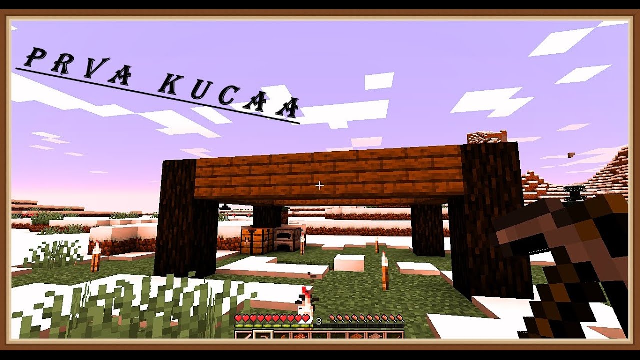 PRAVIMO PRVE TEMELJE NASE KUCE!!! MINECRAFT PREZIVLJAVANJE EP2 - YouTube