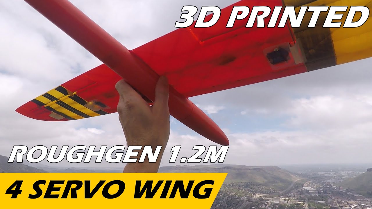 SoarKraft Roughgen 1.2m 3D Printed slope racer - 4 servo wing - awesome ...