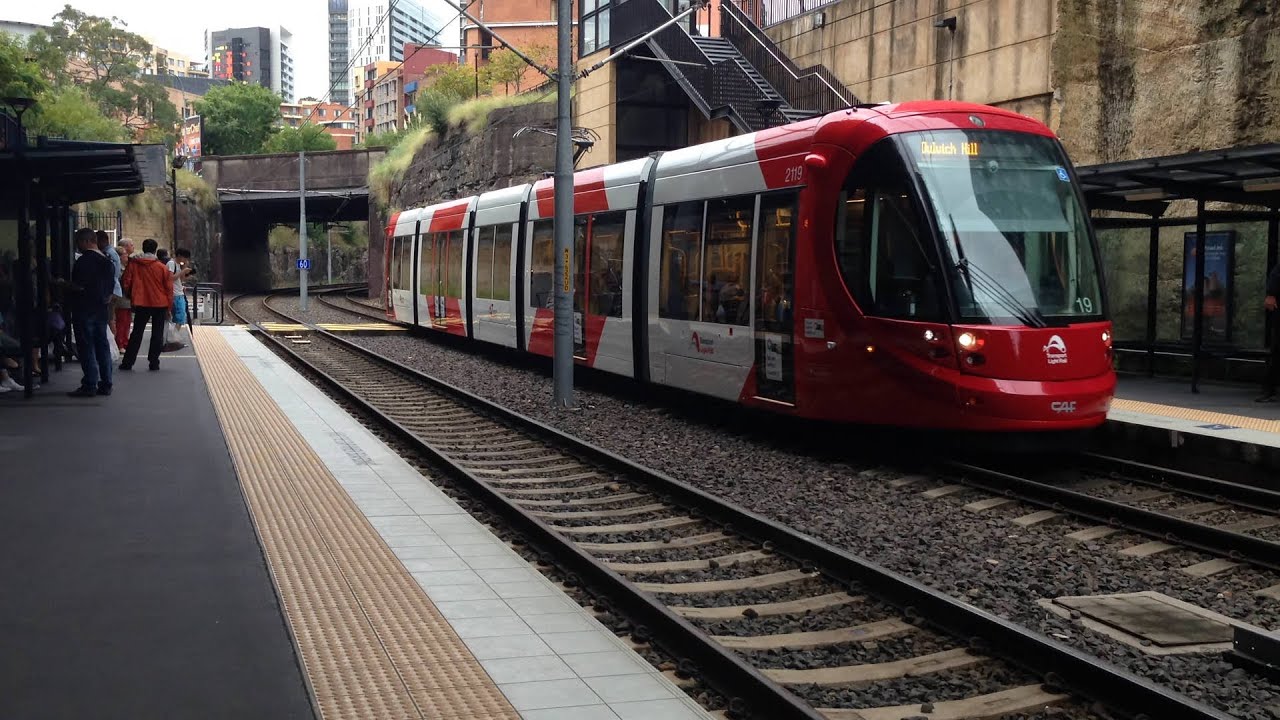 Sydney Metro Light Rail #2119: CAF Urbos 3. Arr/Dep Fish Market, to ...