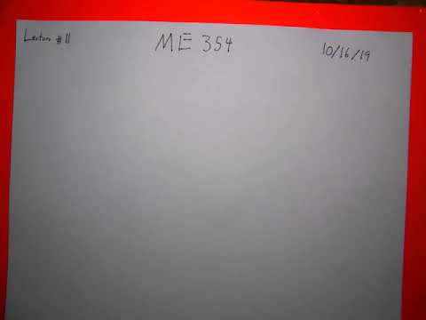 ME 354 Lecture 11 - 10/16/19 - YouTube