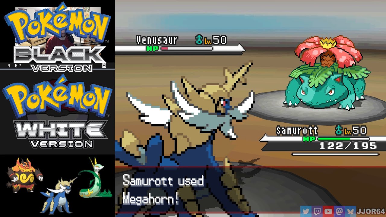 Pokemon Black/White (DS) - Battle Subway Unova Starters Challenge - YouTube