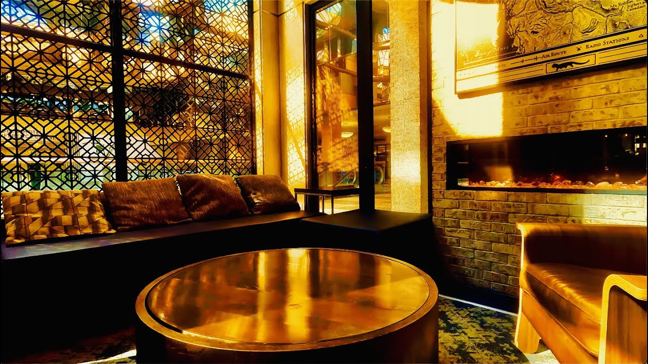 Cozy Ambient Relaxing Lounge | Calm Ambience| Deep Stress Relief| 4K HD ...