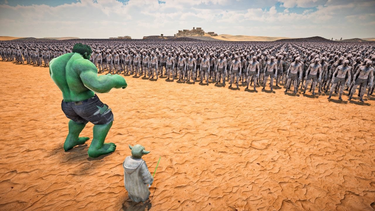 MASTER YODA & HULK VS 1,000,000 ZOMBIES - Ultimate Epic Battle - YouTube