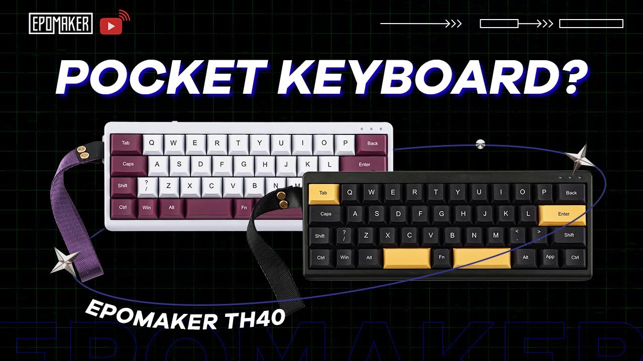 Pocket keyboard 💖 Epomaker TH40 - YouTube