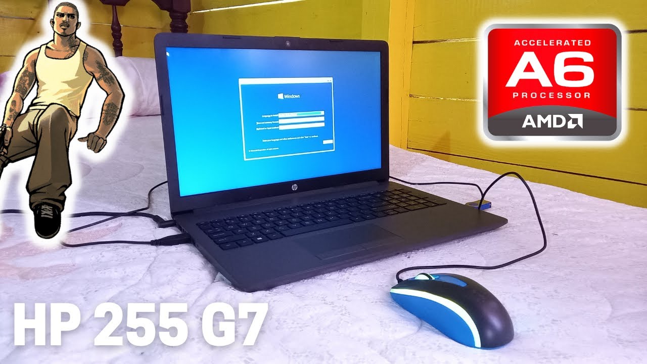 HP 255 G7 - New AMD R4 Graphics Laptop (AMD A6 9225, 8GB RAM) - YouTube
